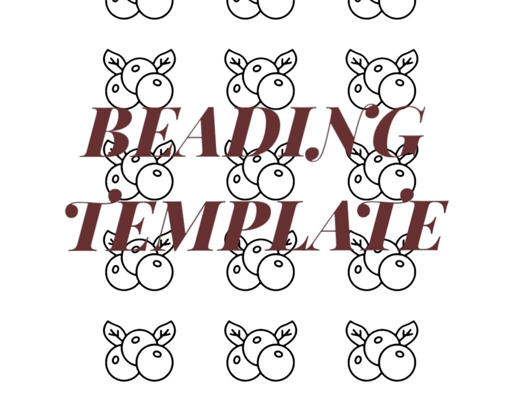 Native Beadwork Printable Blueberry Set Floral Template PDF Beading ...