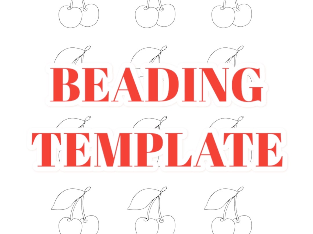 Native Beadwork Printable Cherries Template PDF Beading Pattern Print ...