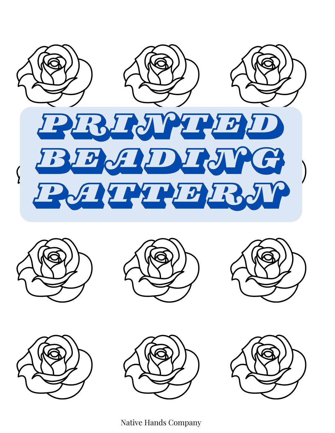 PRINTED Native Beadwork Rose Roses Floral Pattern Beading Pattern - Etsy