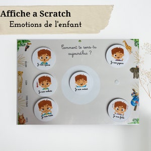 Children's Emotions Scratch Poster, How Do You Feel Today - Etsy