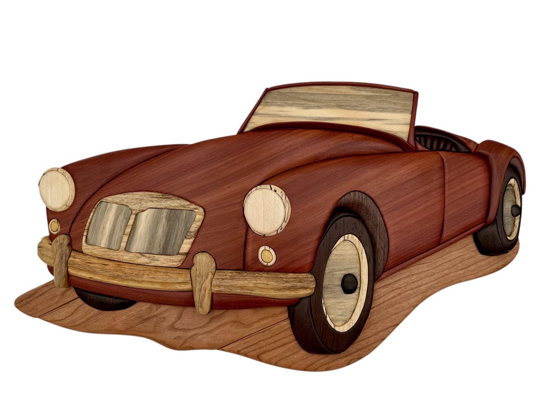 Sports Car Intarsia Wood Art Wall Hanging Classic Decor - Etsy
