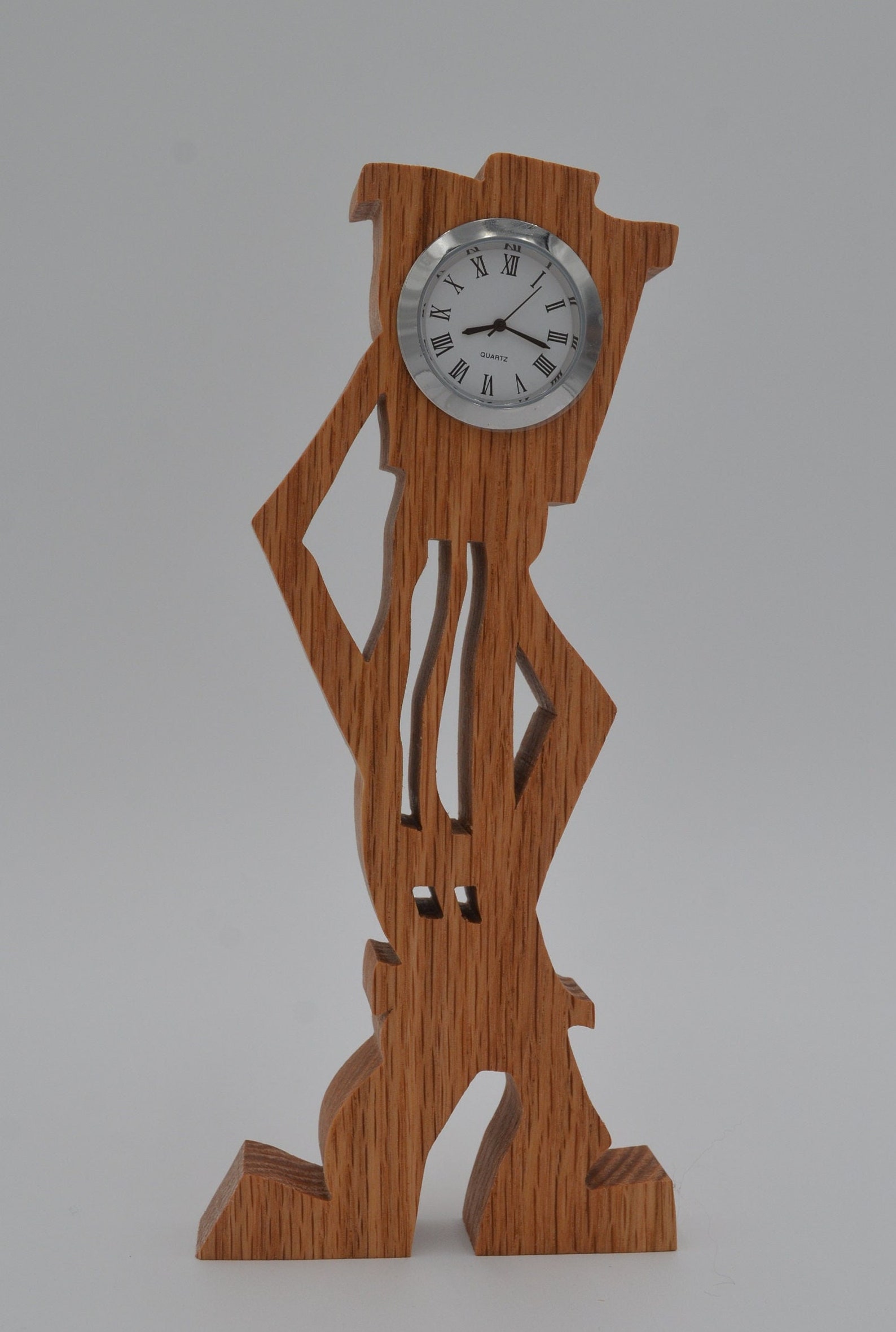 Oak Wooden Dancing Clock Hand on Hip - Etsy