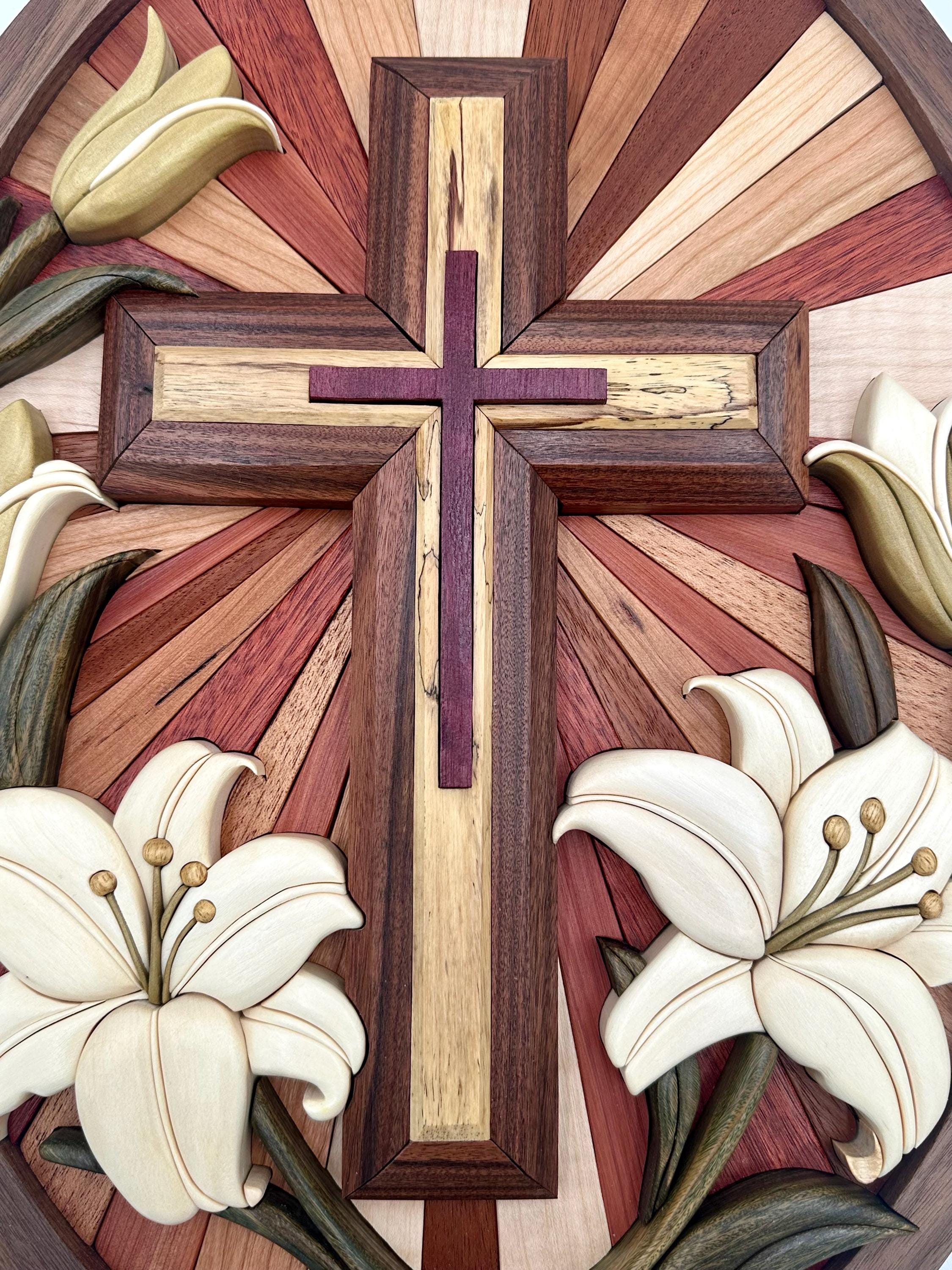 Faith & Blossoms Intarsia PATTERN ONLY Scroll Saw Wood Art Decor ...