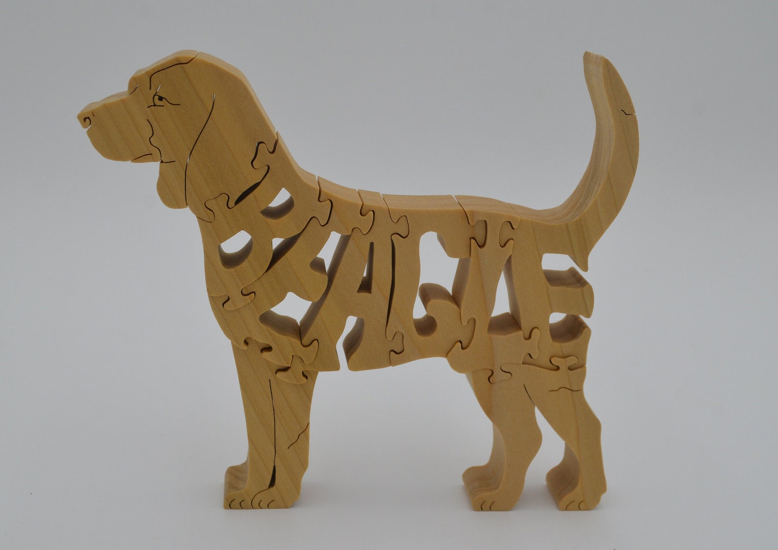 Wooden Beagle Dog Chunky Standing Jigsaw Puzzle Decor - Etsy