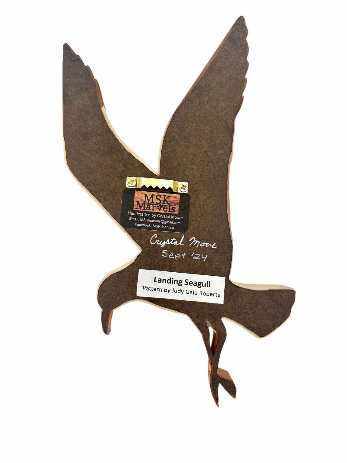 Landing Seagull Intarsia Wood Art Wall Hanging Decor River Ocean Beach ...