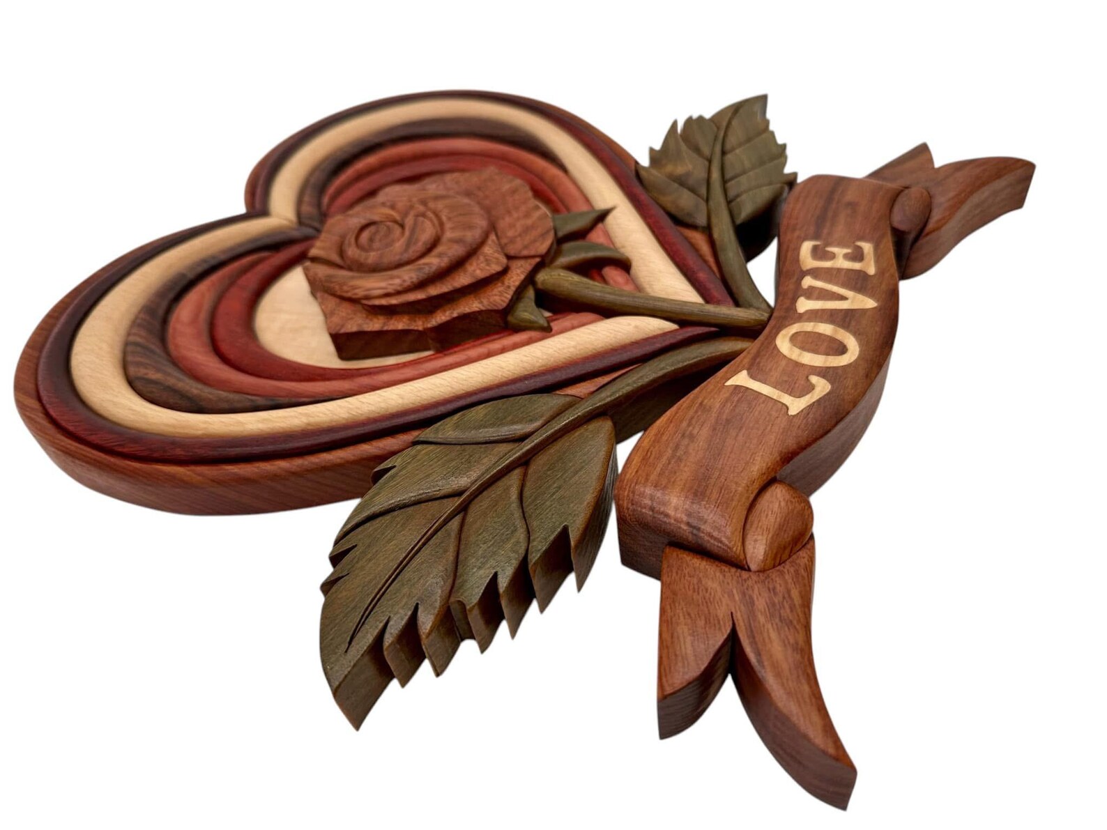 Blooming Love Intarsia PATTERN ONLY Scroll Saw Wood Art Decor Valentine ...