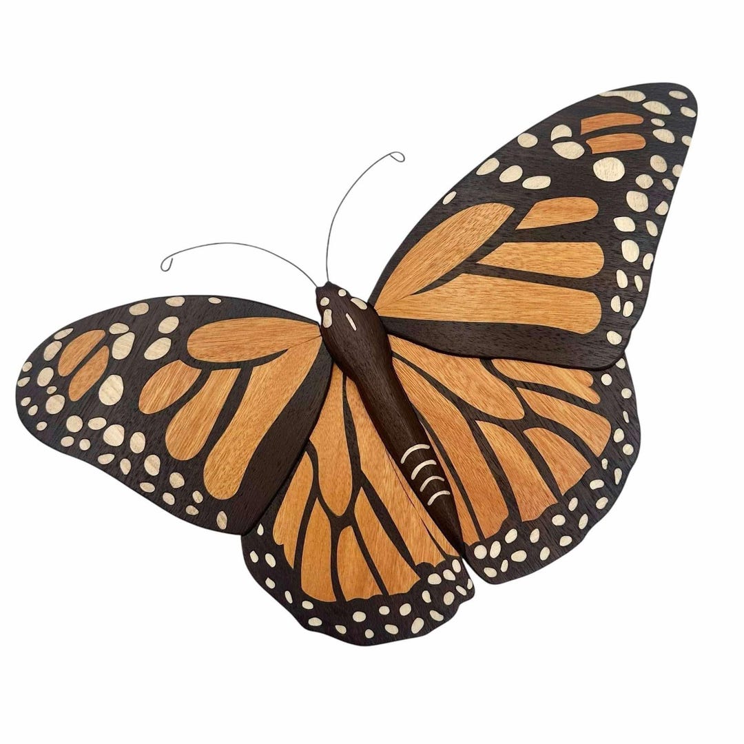 Monarch Butterfly Intarsia PATTERN ONLY Scroll Saw Wood Art Decor ...