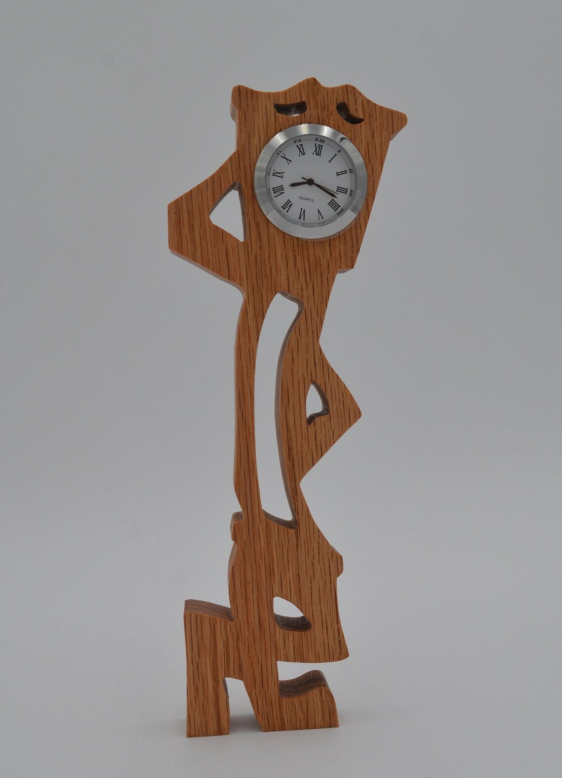 Oak Wooden Dancing Clock Hand on Hip - Etsy