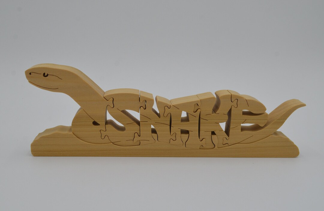 Wooden Alligator Chunky Standing Jigsaw Puzzle Decor - Etsy