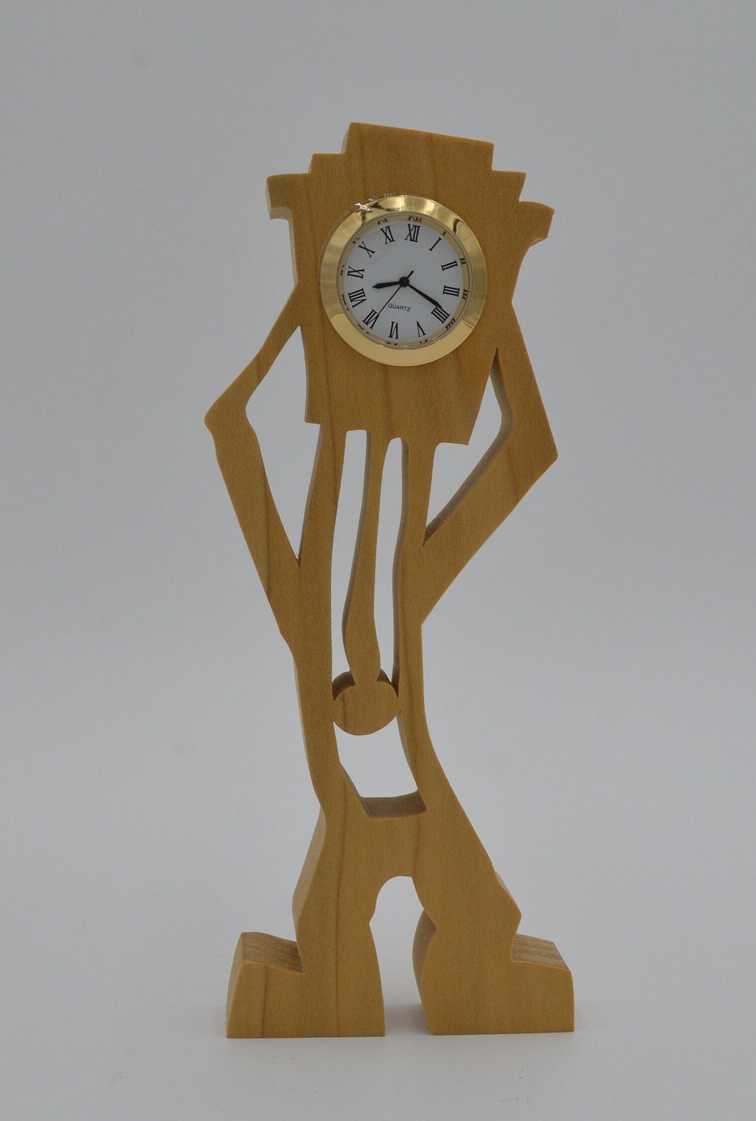 Poplar Wooden Dancing Clock - Hands to Face - Etsy