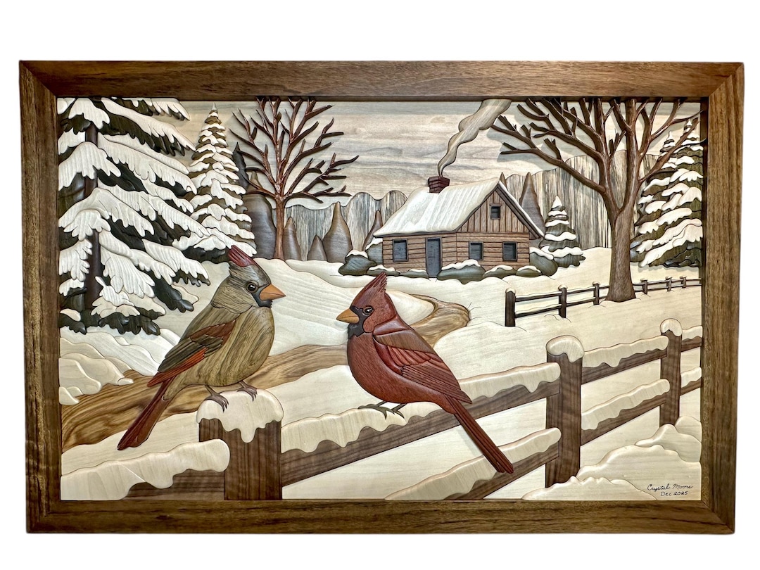 Winter Harmony Advanced Intarsia PATTERN ONLY Scroll Saw Wood Art Decor ...