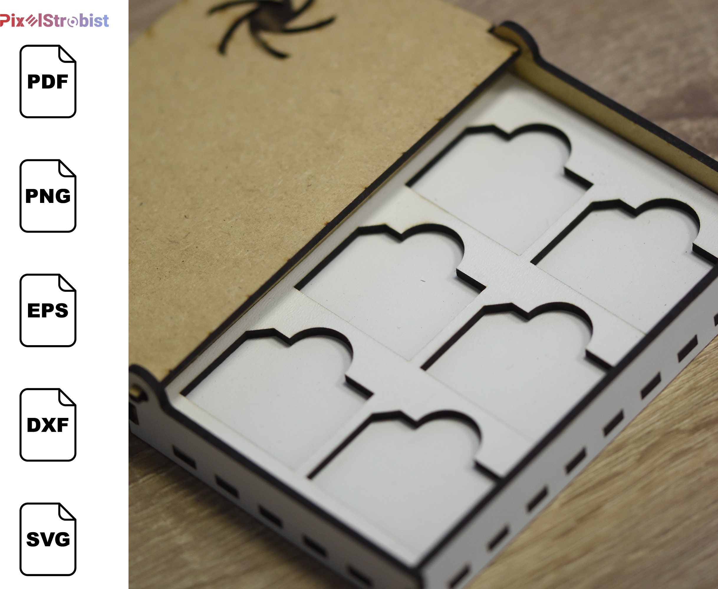 SD Memory Card Box (SVG, EPS) Laser Cut Files for Xtoold, Ortur ...