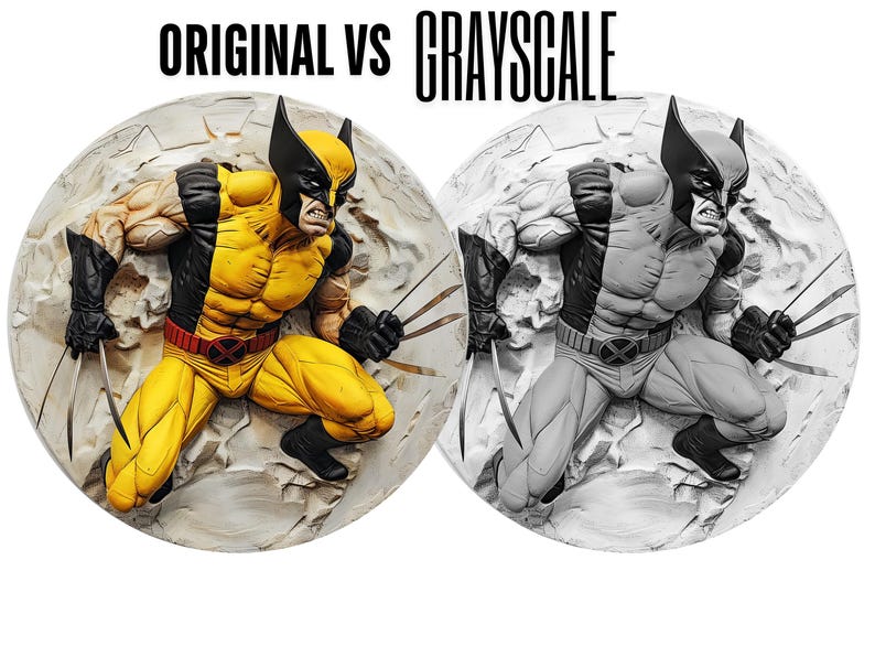 Deadpool Wolverine Bundle Laser PNG Design for 3D Laser Engraving With ...