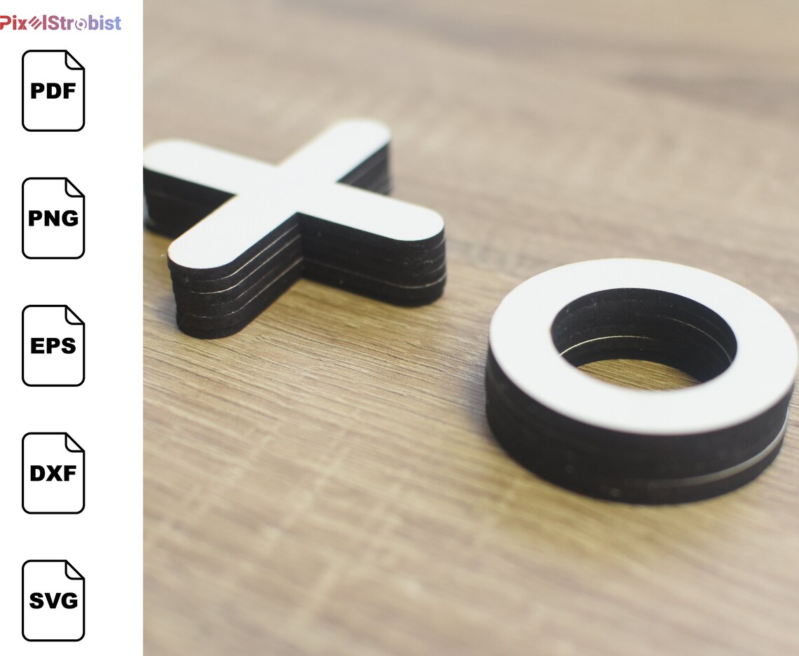 Tic Tac Toe (SVG, EPS) Laser Cut Files for Xtoold, Ortur, Glowforge ...