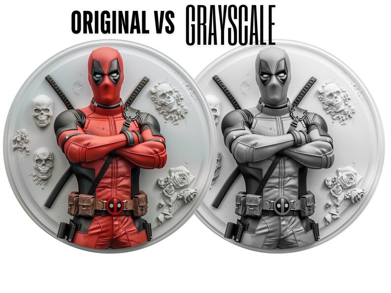 Deadpool Wolverine Bundle Laser PNG Design for 3D Laser Engraving With ...