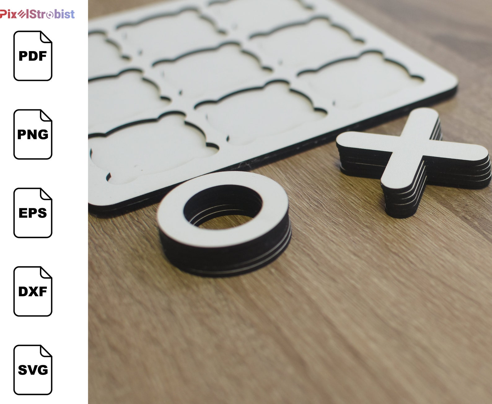 Tic Tac Toe (SVG, EPS) Laser Cut Files for Xtoold, Ortur, Glowforge ...