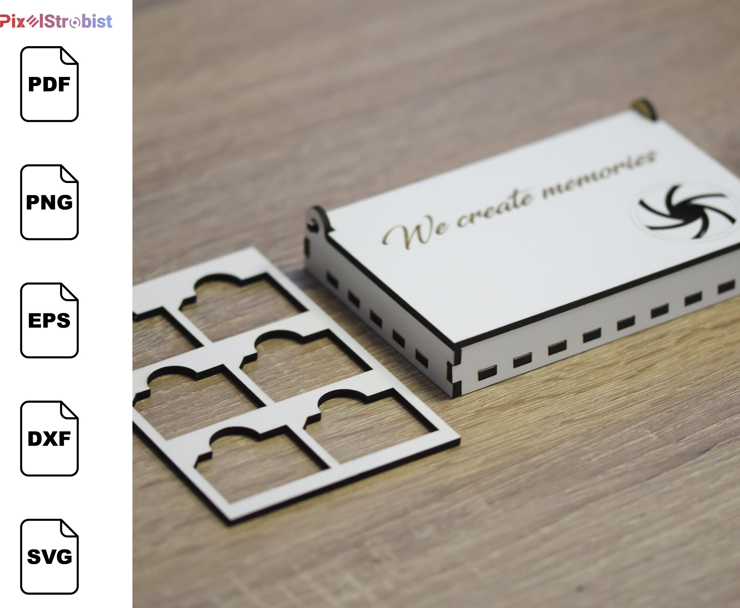 SD Memory Card Box (SVG, EPS) Laser Cut Files for Xtoold, Ortur ...