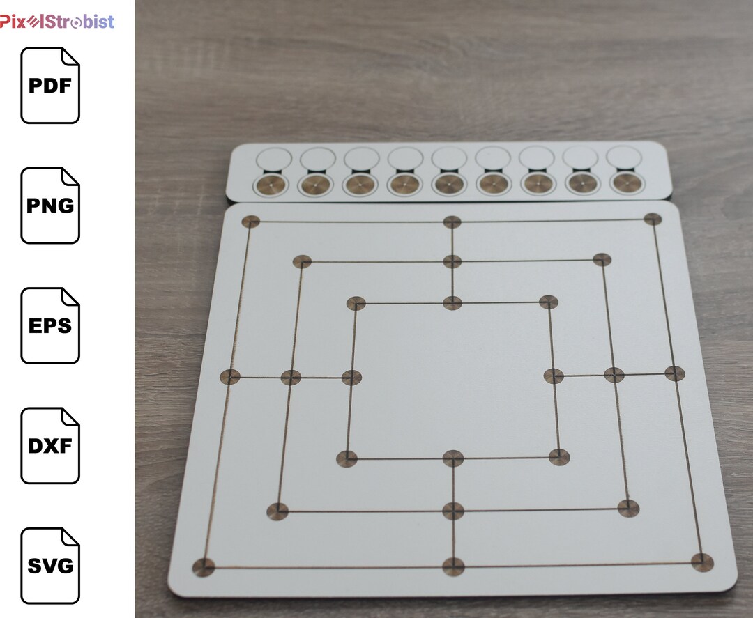 Mill Board Games (SVG) Laser Cut Files for Xtoold, Ortur, Glowforge ...