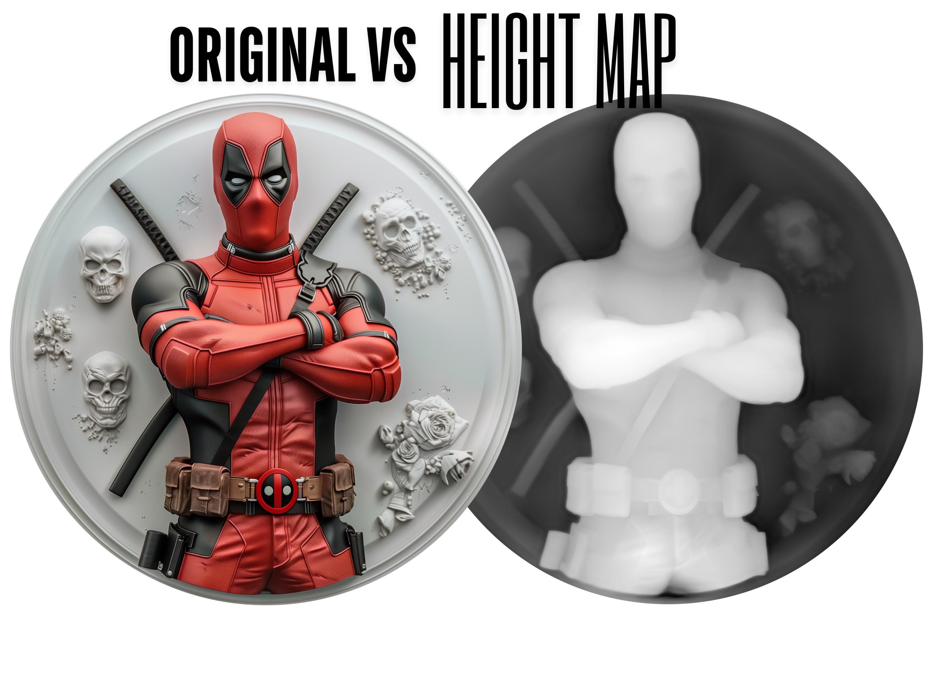 Deadpool Wolverine Bundle Laser PNG Design for 3D Laser Engraving With ...