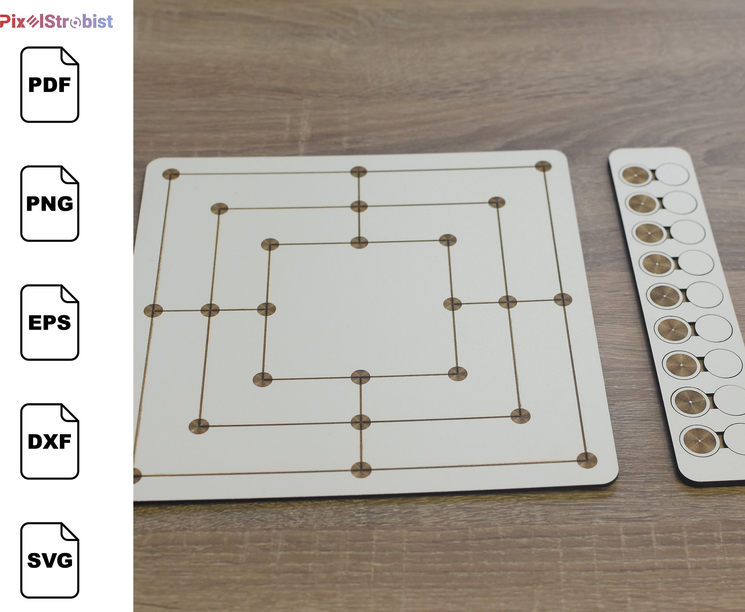 Mill Board Games (SVG) Laser Cut Files for Xtoold, Ortur, Glowforge ...