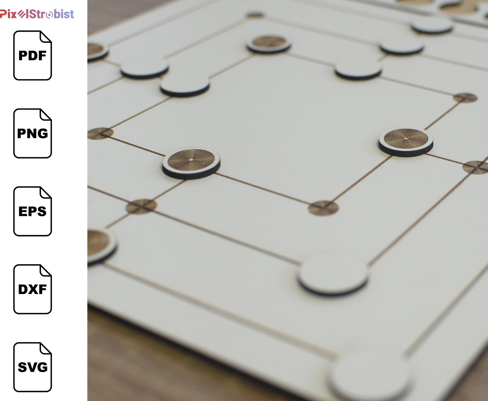 Mill Board Games (SVG) Laser Cut Files for Xtoold, Ortur, Glowforge ...
