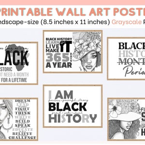 Black History Month Posters Black Woman Wall Art Black - Etsy