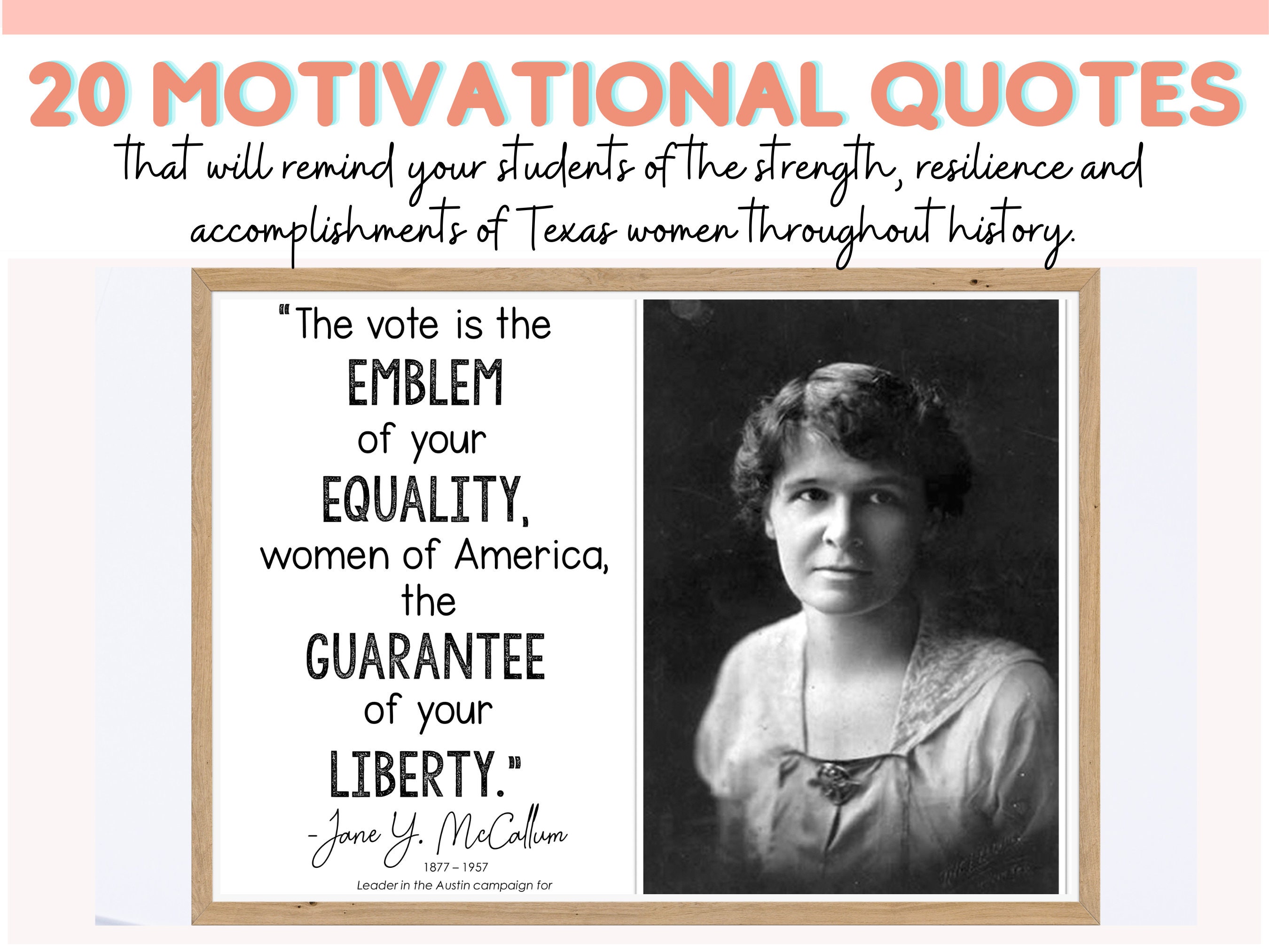 Texas Womens History Month Posters, Bulletin Board, Women in Texas ...