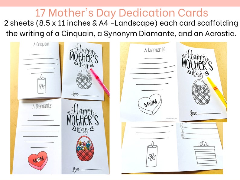 Mothers Day Activity for Kids Printables Mothers Day Cards - Etsy