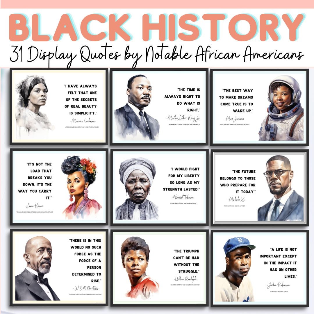 Black History Month Posters for Black History Bulletin Board Display ...