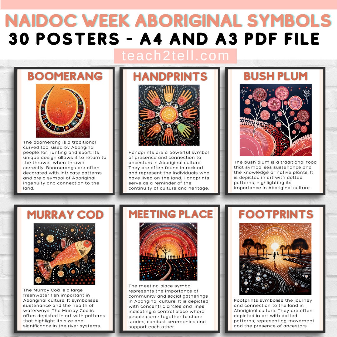 NAIDOC Week Aboriginal Symbols Poster Set: Classroom Activities (PDF ...