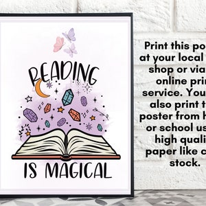 Reading is Magical Poster: Classroom Library Decor (printable) - Etsy
