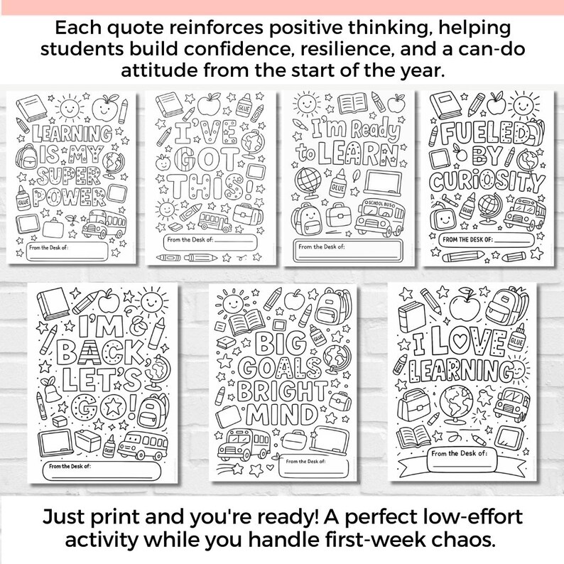 First Day of School Coloring Pages: SEL Icebreaker Activity (PDF ...