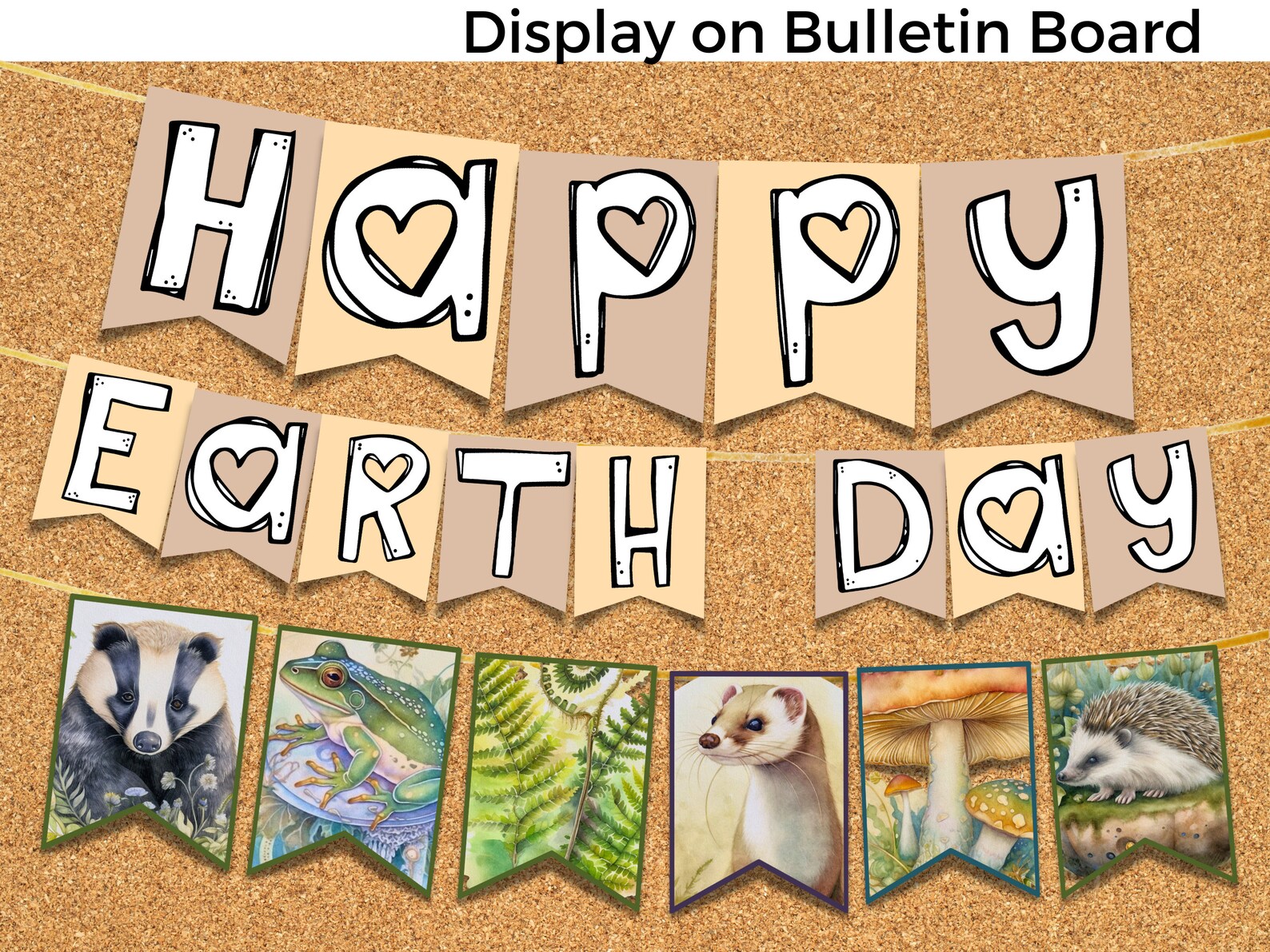 Earth Day Bulletin Board Kit, Happy Earth Day Banner, Earth Day Sign ...