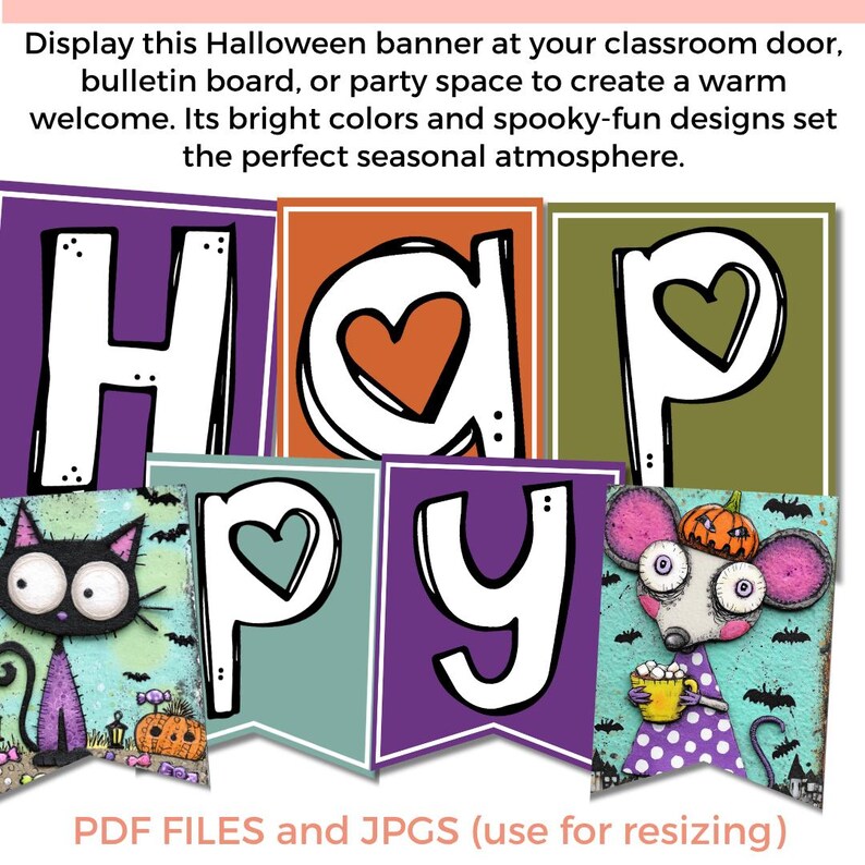 Halloween Banner Printable Classroom Decor Bulletin Board | Party ...