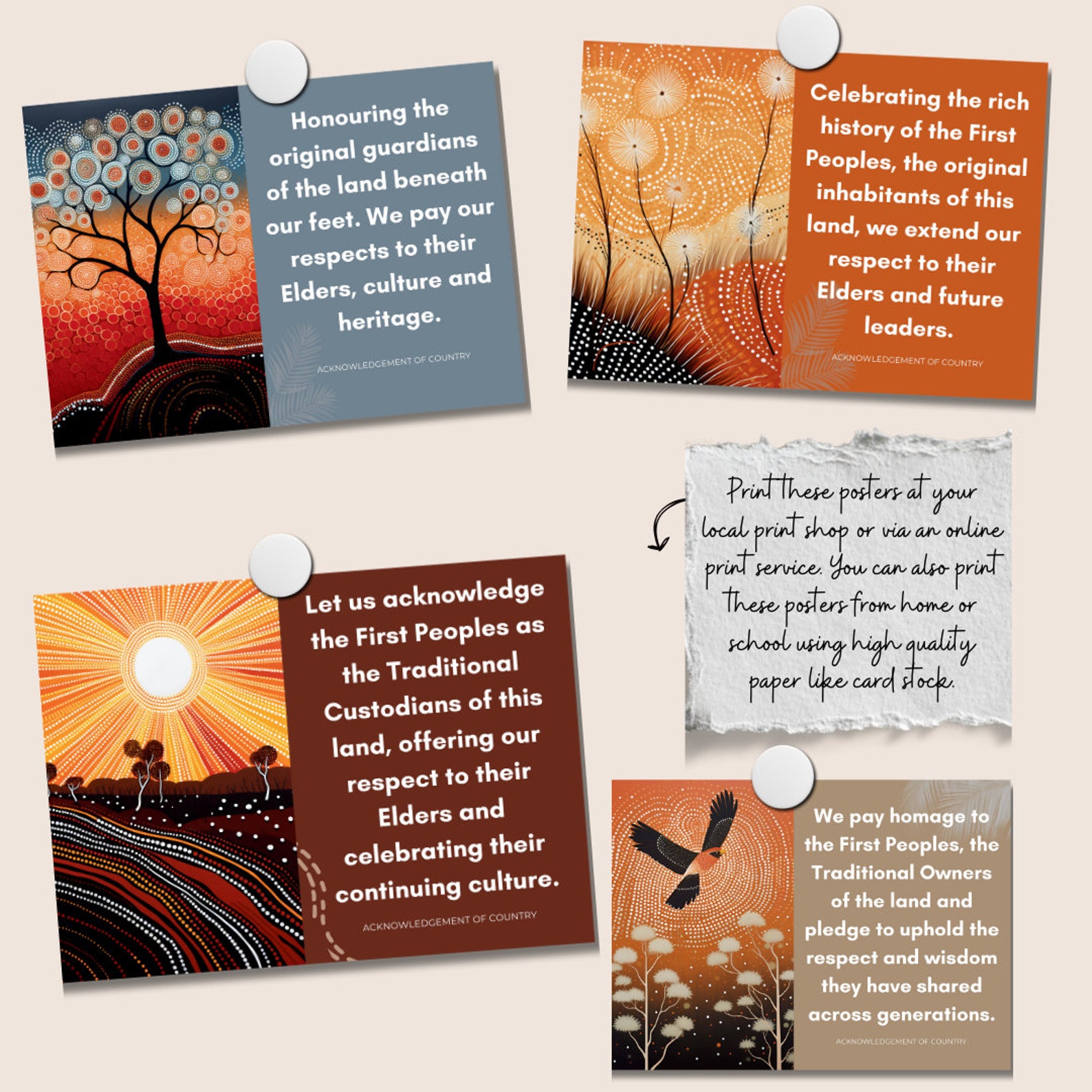 Aboriginal Acknowledgement of Country Posters for NAIDOC Week ...