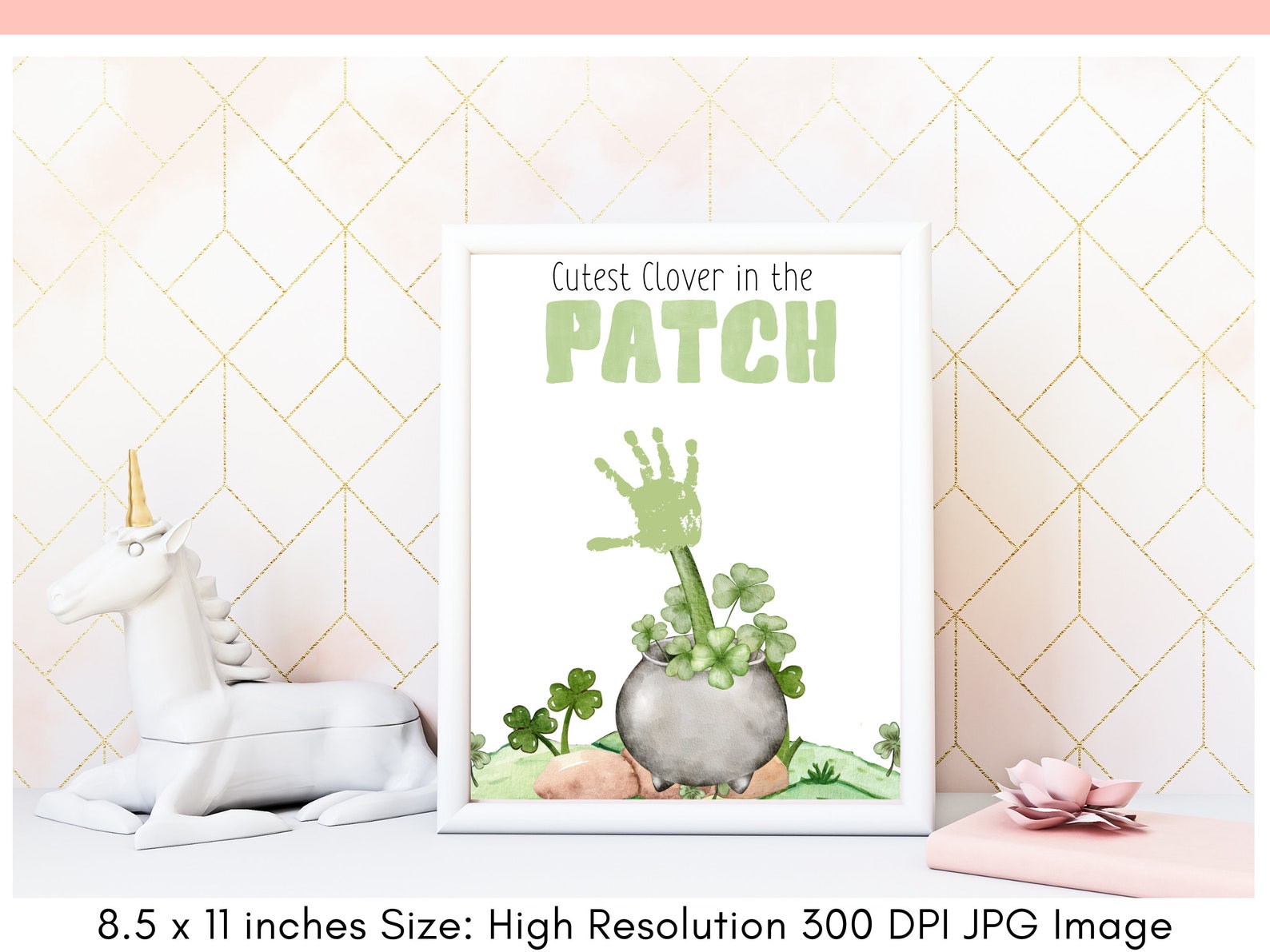 Handprint Craft St Patricks Day Clover Handprint, Handprint Art for ...