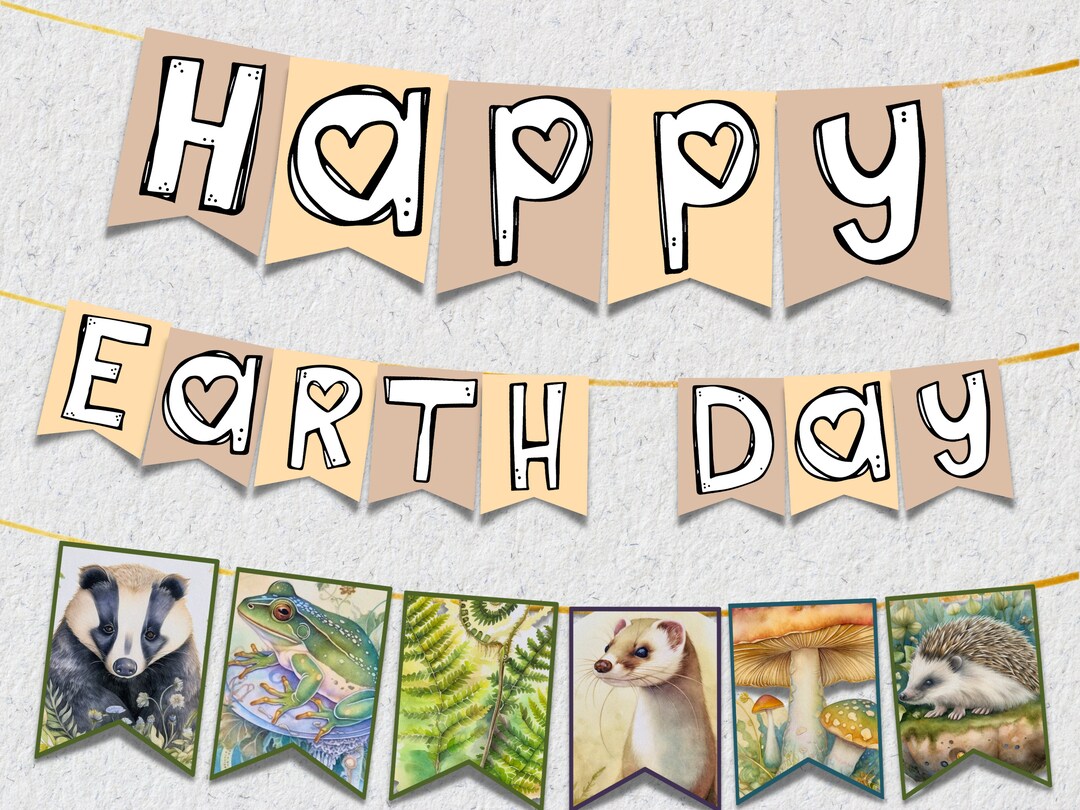 Earth Day Bulletin Board Kit, Happy Earth Day Banner, Earth Day Sign ...