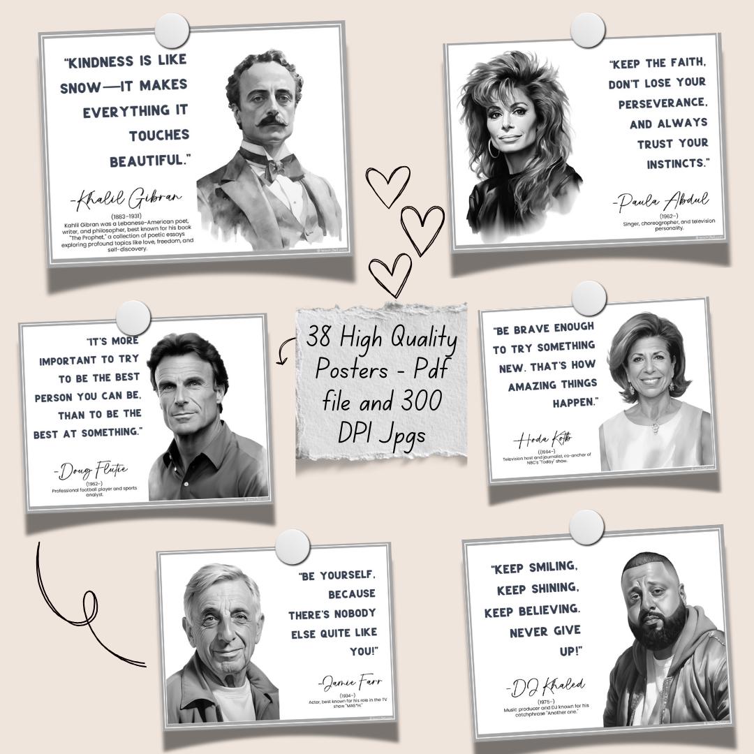 Arab American Heritage Month Posters: Inspirational Quotes (digital ...