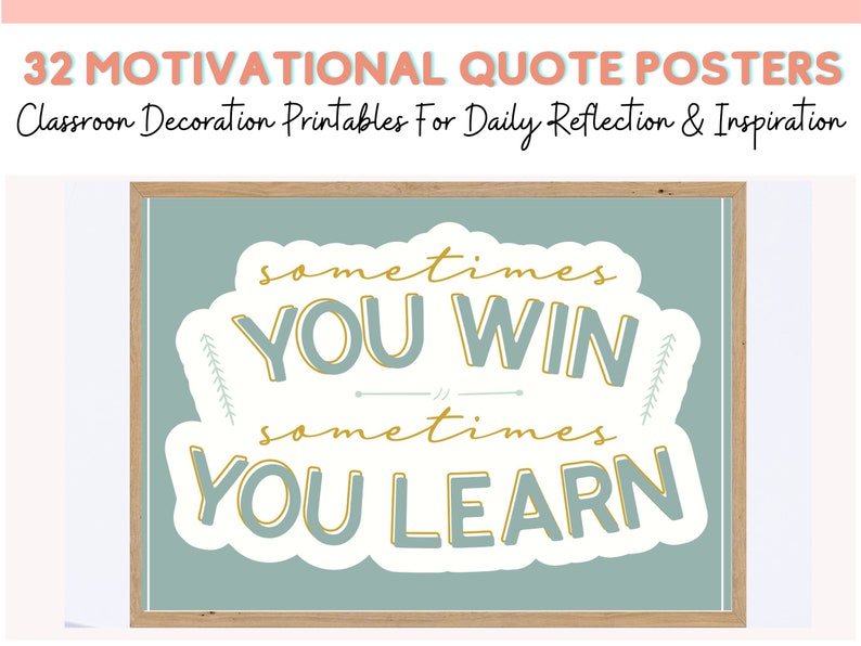 Elementary Classroom Decor motivational Quotes Wall Art - Etsy