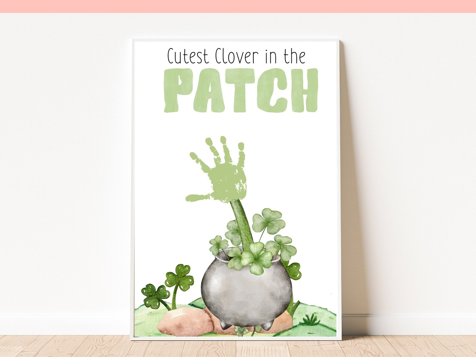 Handprint Craft St Patricks Day Clover Handprint, Handprint Art for ...