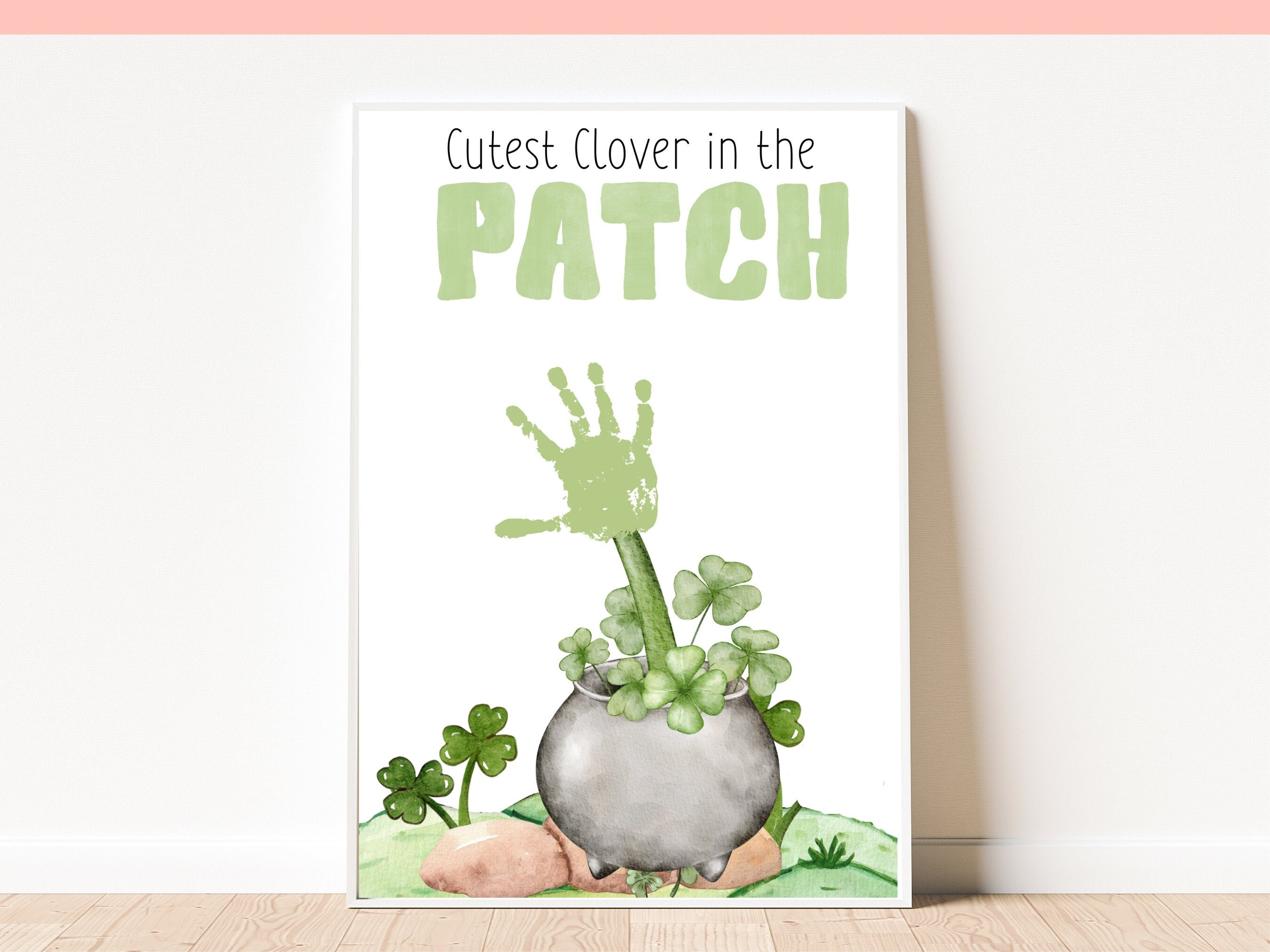 Handprint Craft St Patricks Day Clover Handprint, Handprint Art for ...