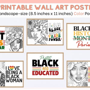 Black History Month Posters: Black Woman Art, Office Decor (PDF) - Etsy