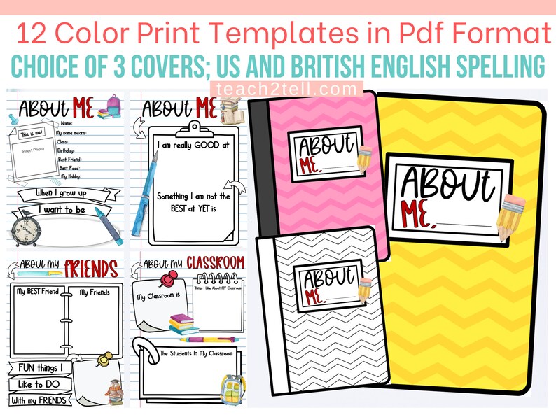 Editable All About Me Printable Back to School Teacher First Day of ...