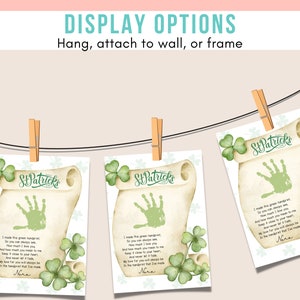 St. Patrick's Day Handprint Art: DIY Kids Craft (digital Download) - Etsy
