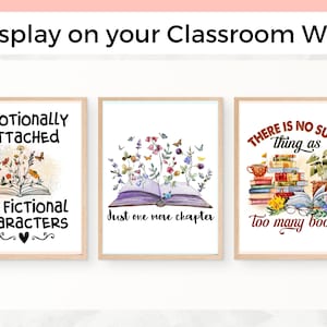 Classroom Reading Quote Posters: National Reading Month Decor (PDF) - Etsy