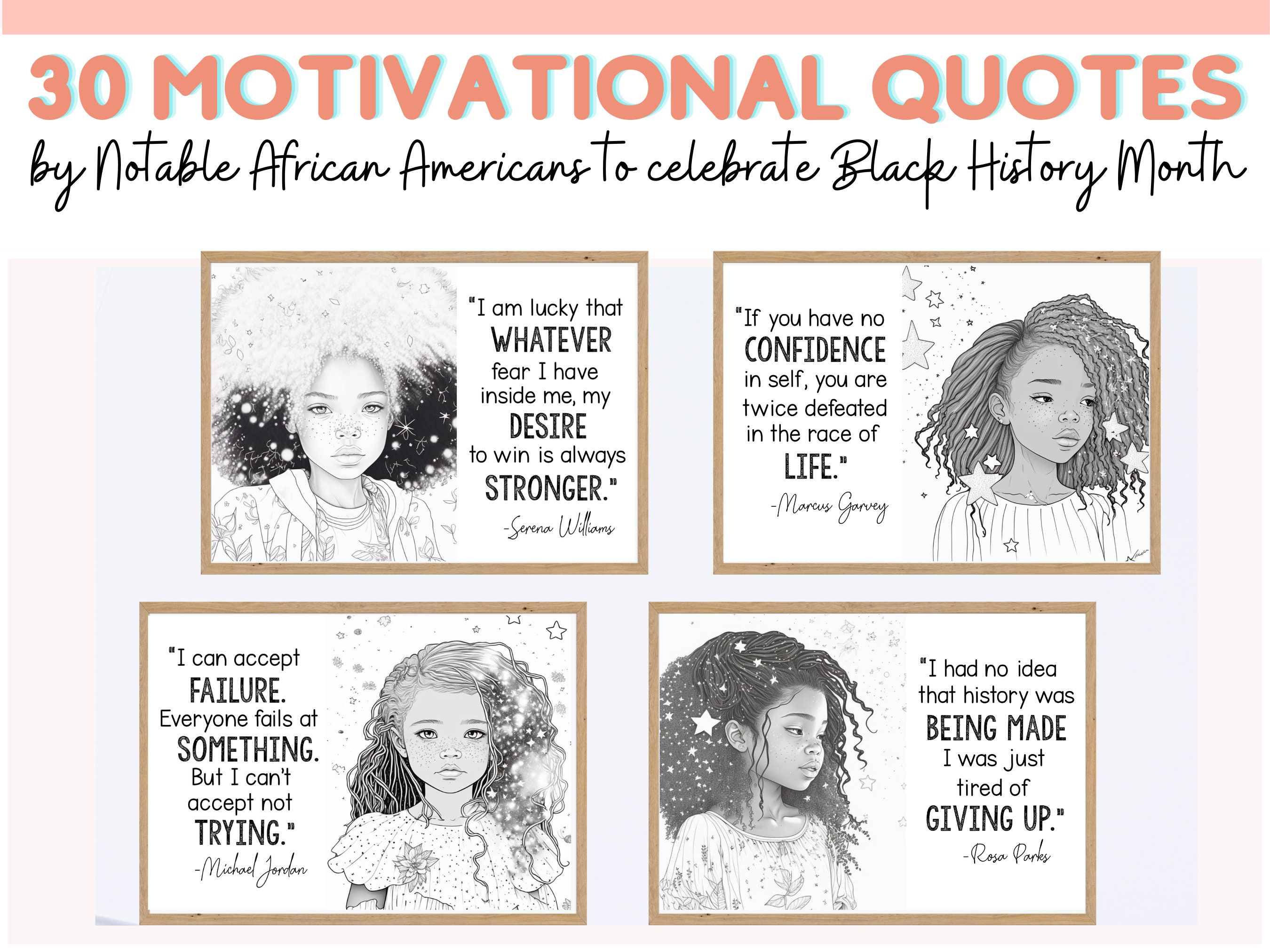 Black History Motivational Classroom Posters Inspirational Classroom ...