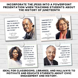 Juneteenth Quotes Posters: Classroom Decor, Black History (PDF & JPG ...
