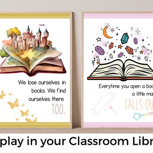 Classroom Decor Reading Posters, Library Decor, Classroom Reading ...