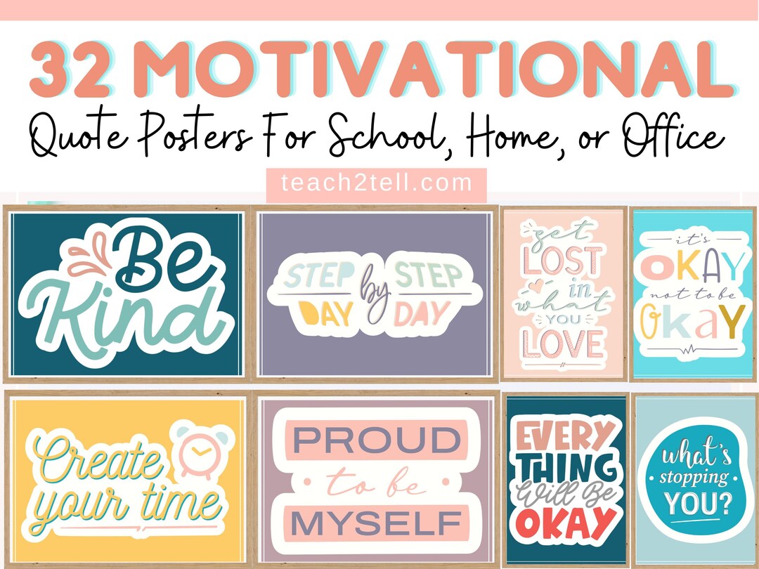 Elementary Classroom Decor |motivational Quotes Wall Art | Mental ...