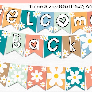 Retro Welcome Back Banner: Pastel Classroom Decor (PDF Download) - Etsy